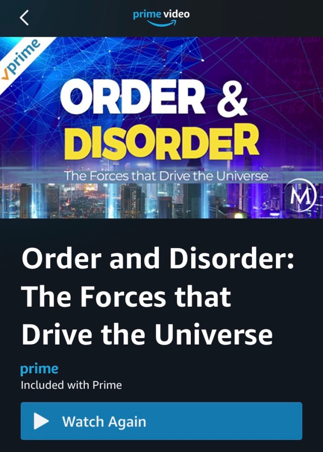 Everything and Nothing. Order and Disorder. Disorder is the fate of ...